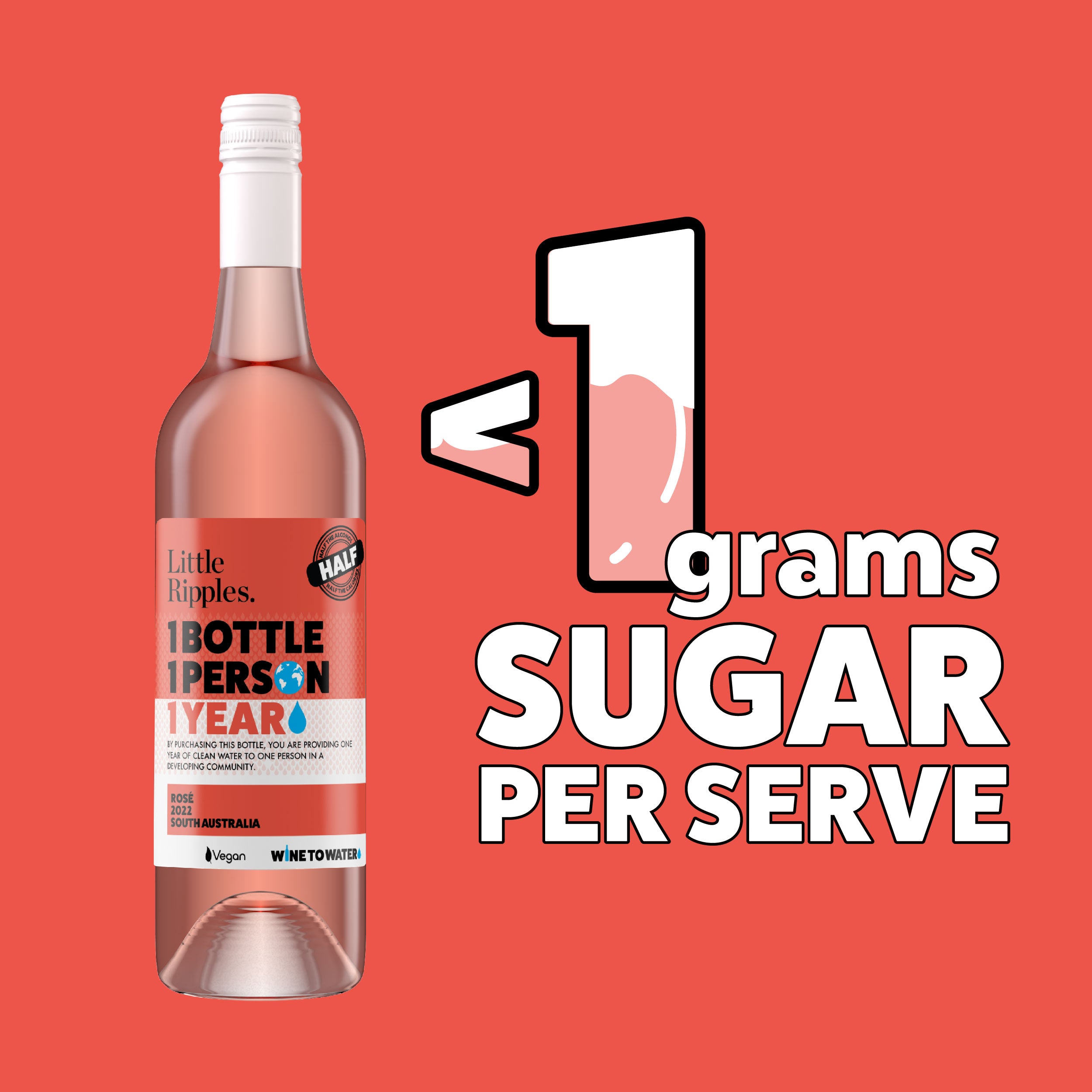 Low Alcohol Rosé — Sugar Free, Half Alc | Little Ripples